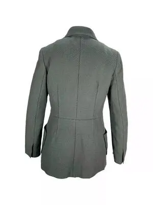 Prada Herringbone Single-breasted Pea Coat