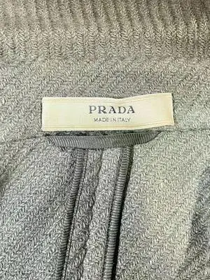 Prada Herringbone Single-breasted Pea Coat