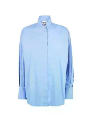 SEMICOUTURE Buttoned Long-sleeve Shirt - Blue