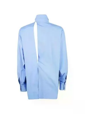 SEMICOUTURE Buttoned Long-sleeve Shirt - Blue