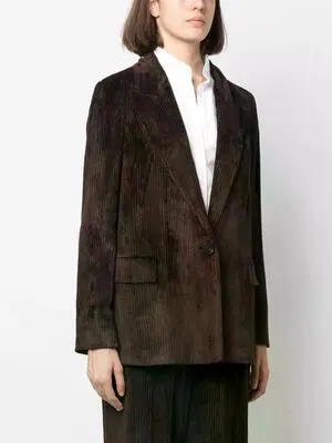 Peserico Tailored Corduroy Blazer - Brown
