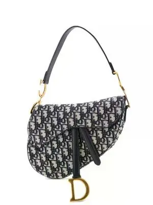 Dior Saddle Handbag Oblique Canvas Medium - Blue
