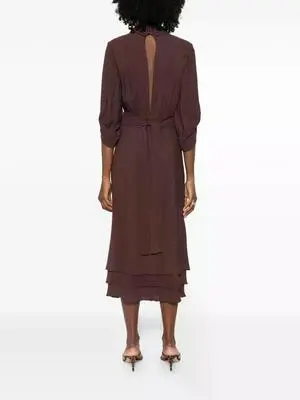 Elisabetta Franchi Tiered Ruffled Midi Dress