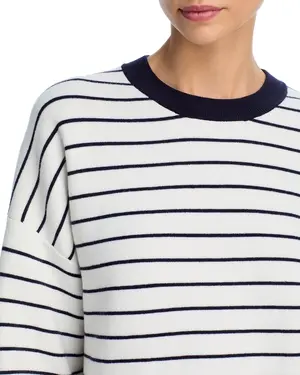 French Connection Marley Striped Sweater - White/marine