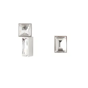 LANVIN Rhythmique Asymmetrical Earrings Silver.