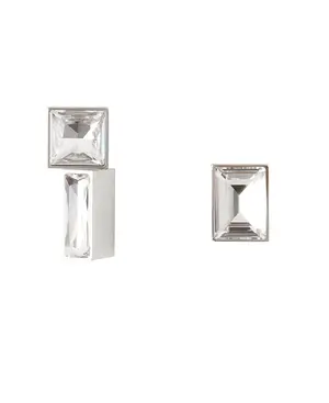 LANVIN Rhythmique Asymmetrical Earrings - Silver