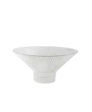 THE COLLECTIVE HOME Pressed Glass Low Bowl - Clear