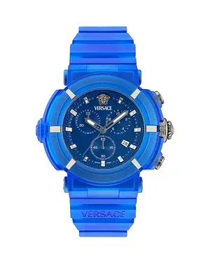 Versace Real Active Chronograph, 45mm - Blue/blue
