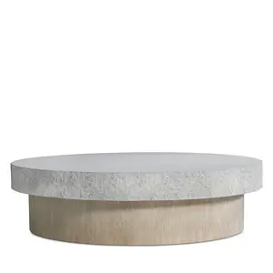 BERNHARDT Pincio Large Cocktail Table - Wirebrushed Oak In Trevin Finish/faux S