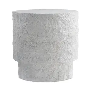 BERNHARDT Pincio Side Table - Faux Stone Top In Millstone Finish