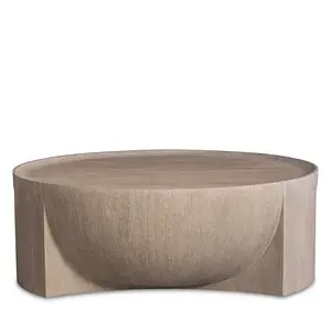 BERNHARDT Loggia Round Cocktail Table - Wirebrushed Oak In Aria Finish