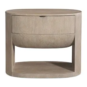 BERNHARDT Loggia Round Nightstand - Wirebrushed Oak In Aria Finish