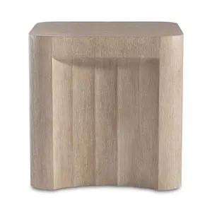 BERNHARDT Loggia Square Side Table - Wirebrushed Oak In Aria Finish