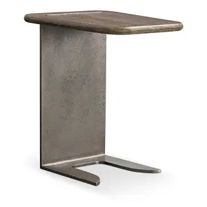 BERNHARDT Melba Accent Table - Wood In Puma Finish/metal In Graphite F