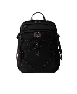 Prada Speedrock Re-nylon And Leather Backpack - Black