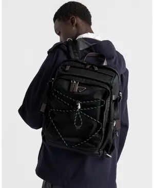 Prada Speedrock Re-nylon And Leather Backpack