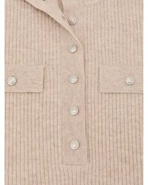 REISS Elly Rib Knit Wool Sweater - Neutral