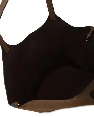 REISS Lyra Suede Leather Tote