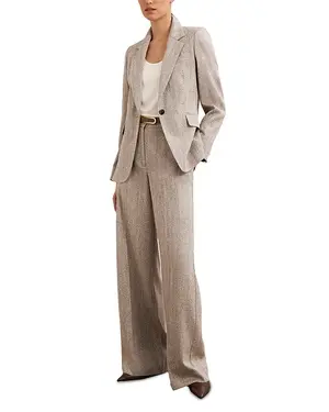 REISS Isla Wide Leg Trousers
