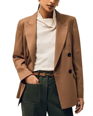 REISS Hayley H-link Leather Belt - Tan