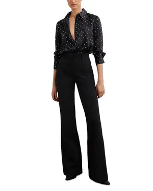 REISS Polka Dot Silk Shirt