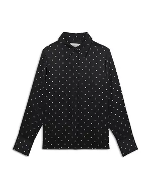 REISS Polka Dot Silk Shirt
