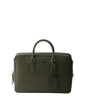Prada Saffiano Leather Briefcase - Green