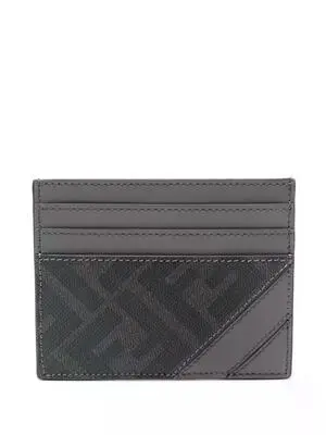 Fendi Ff-print Card Holder - Grey