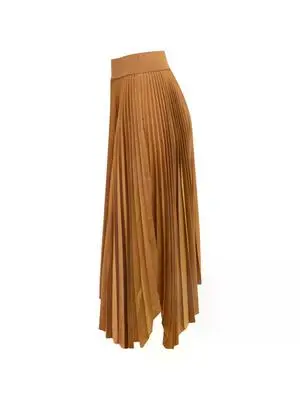 JOSEPH Ade Pleated Midi Skirt - Brown