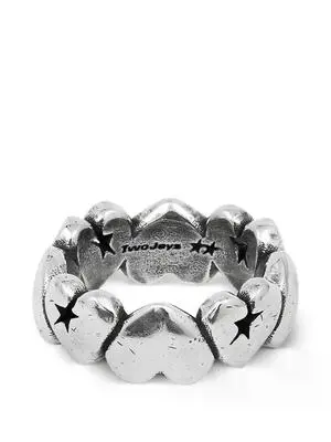 TWOJEYS Heart And Star Motif Ring