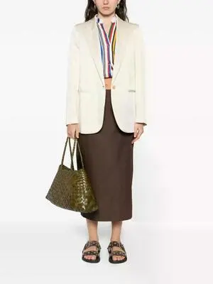 FORTE_FORTE Single-breasted Blazer - Neutrals