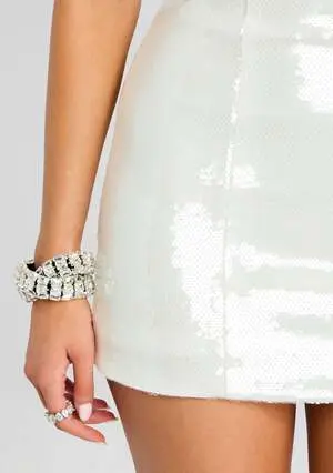 Retrofete Sequin Mini Dress - Cream