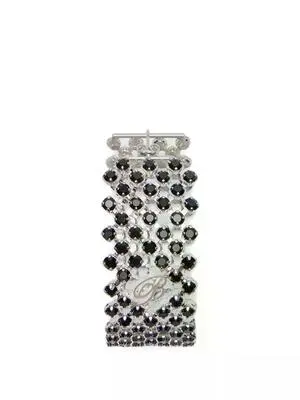 Blumarine Strass Circle Hoop Earrings - Silver
