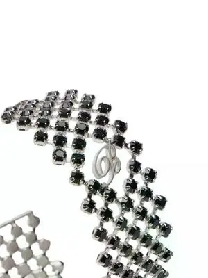 Blumarine Strass Circle Hoop Earrings