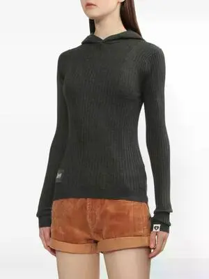 A BATHING APE Hooded Ribbed Knitwear
