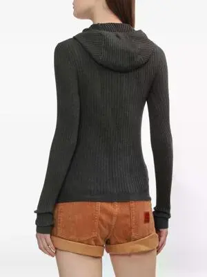 A BATHING APE Hooded Ribbed Knitwear
