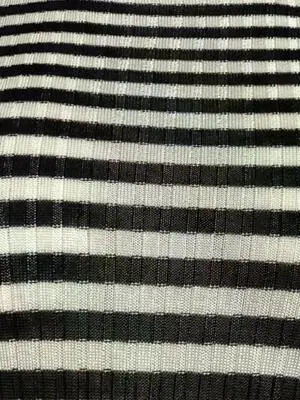 Khaite Striped Ribbed Turtleneck Sweater