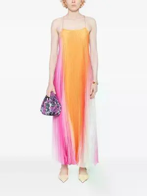 Sandro Plissé Midi Dress