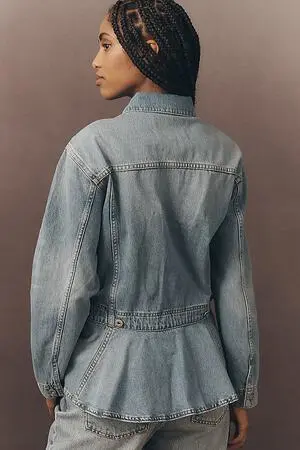 PILCRO Denim Drop-waist Trucker Jacket