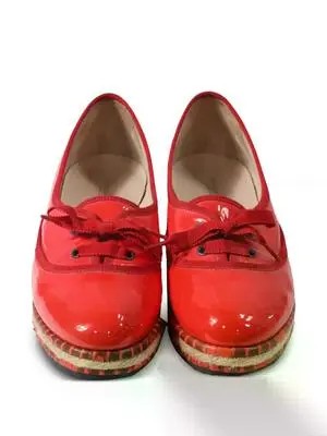 Bottega Veneta Patent Leather Espadrille Flats