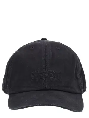 MAISON MARGIELA Baseball Hat With Logo - Charcoal