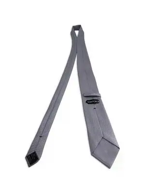 TOM FORD Dot Jacquard Neck Tie - Grey