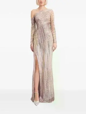 GEMY MAALOUF Asymmetrical Beaded Gown