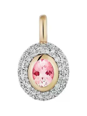 MASON AND BOOKS Pink Tourmaline And Diamond Pendant - Gold