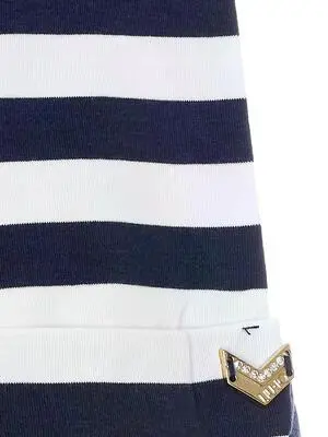 Liu Jo Striped V-neck T-shirt - Blue