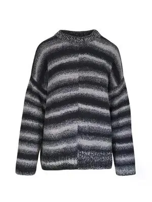 THE ELDER STATESMAN Striped Crew-neck Sweater