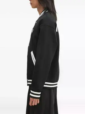 AAPE BY *A BATHING APE Striped-trim Button-fastening Bomber Jacket