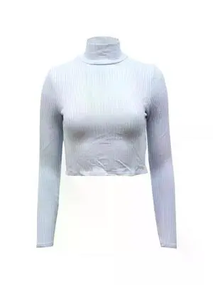 REFORMATION High-neck Ribbed Cropped Top