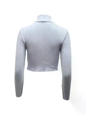 REFORMATION High-neck Ribbed Cropped Top
