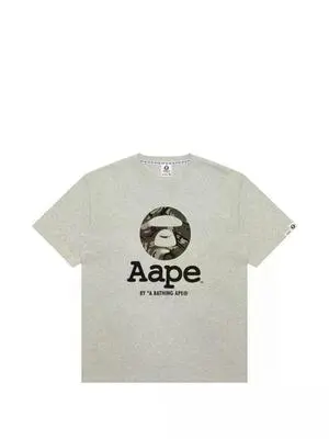 AAPE BY *A BATHING APE Camouflage-logo T-shirt - Grey
